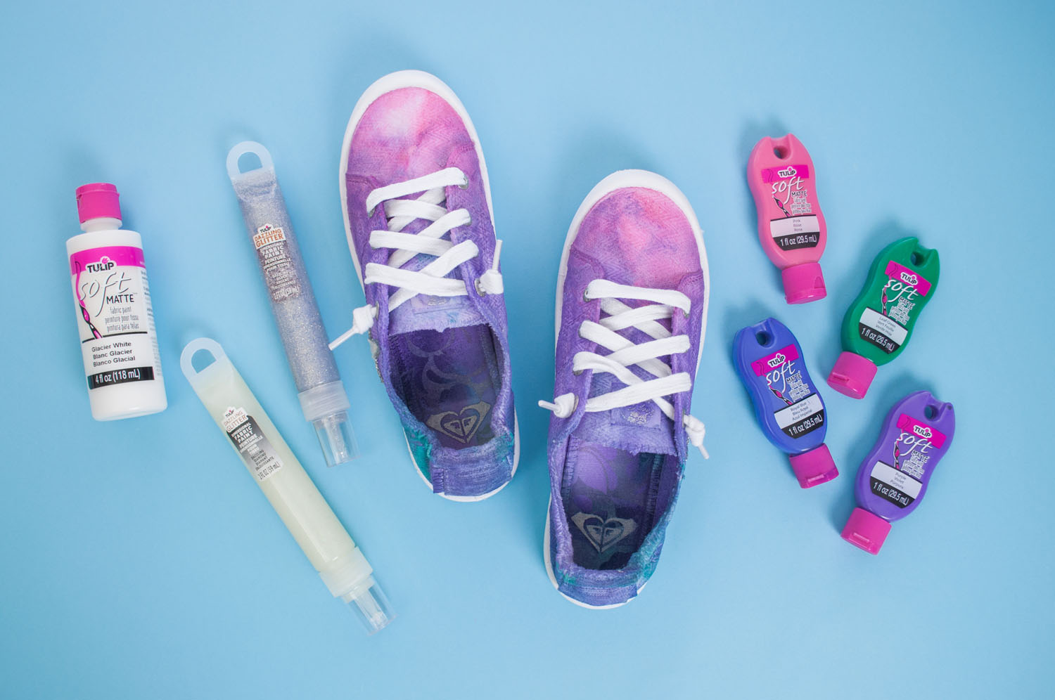 Freshly Fuji - How to Ice Dye Shoes with Fabric Paint