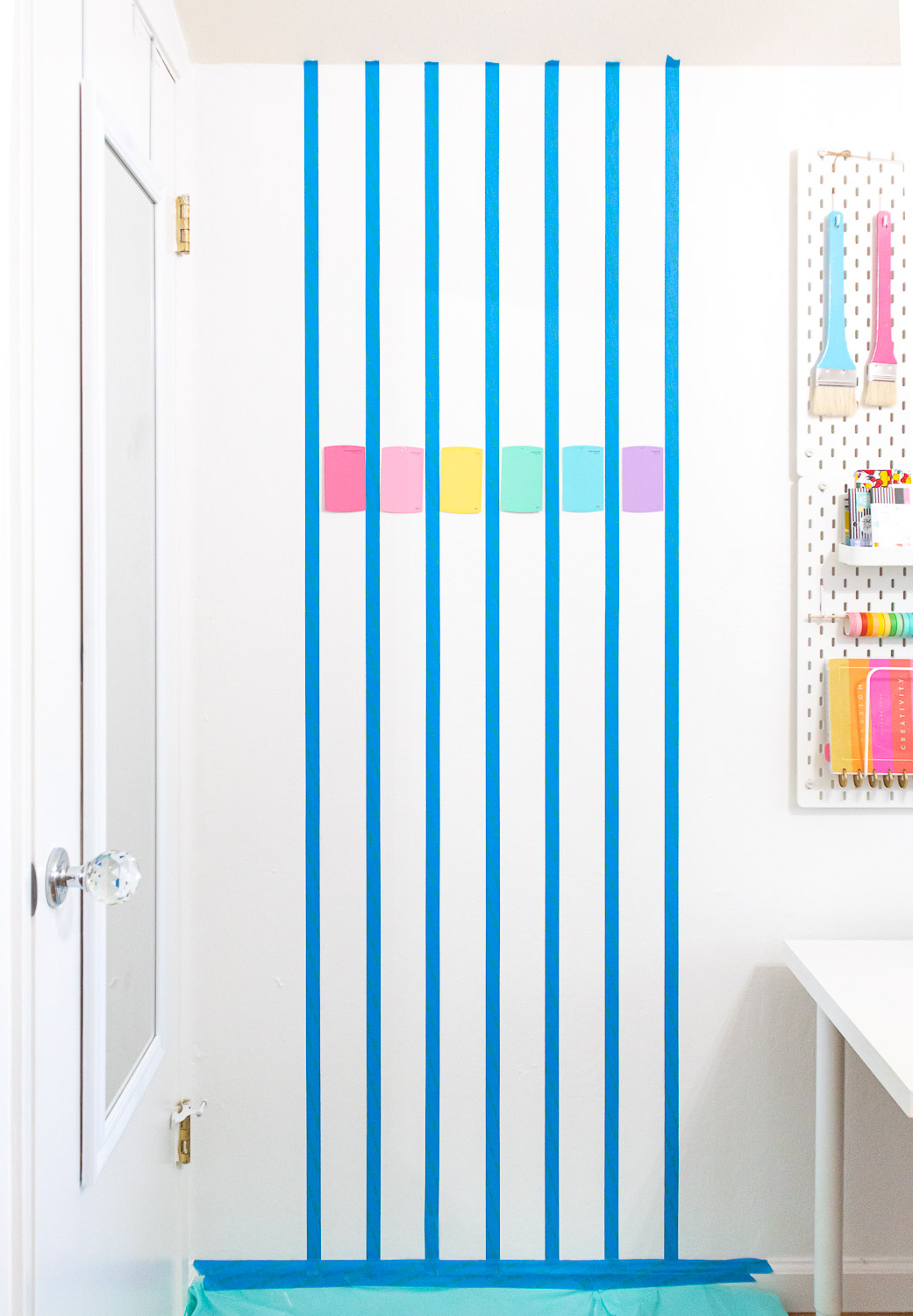 Freshly Fuji - How to Paint a Rainbow Stripe Wall