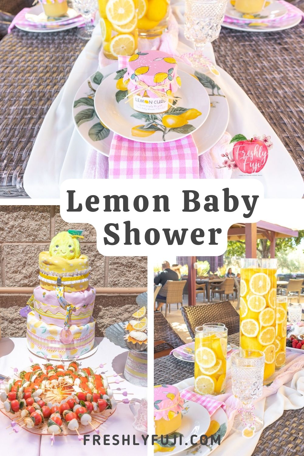 Freshly Fuji - Pink and Yellow Lemon Baby Shower